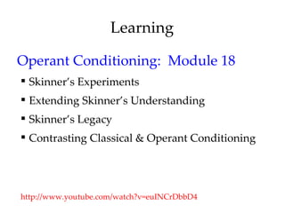 Mod 18 Operant conditioning | PPT