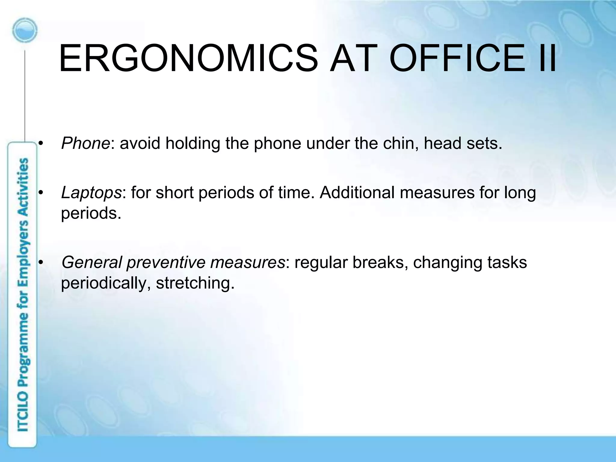 Ergonomics Practice | PPTX