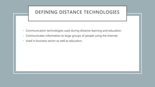 Distance Technologies | PPTX