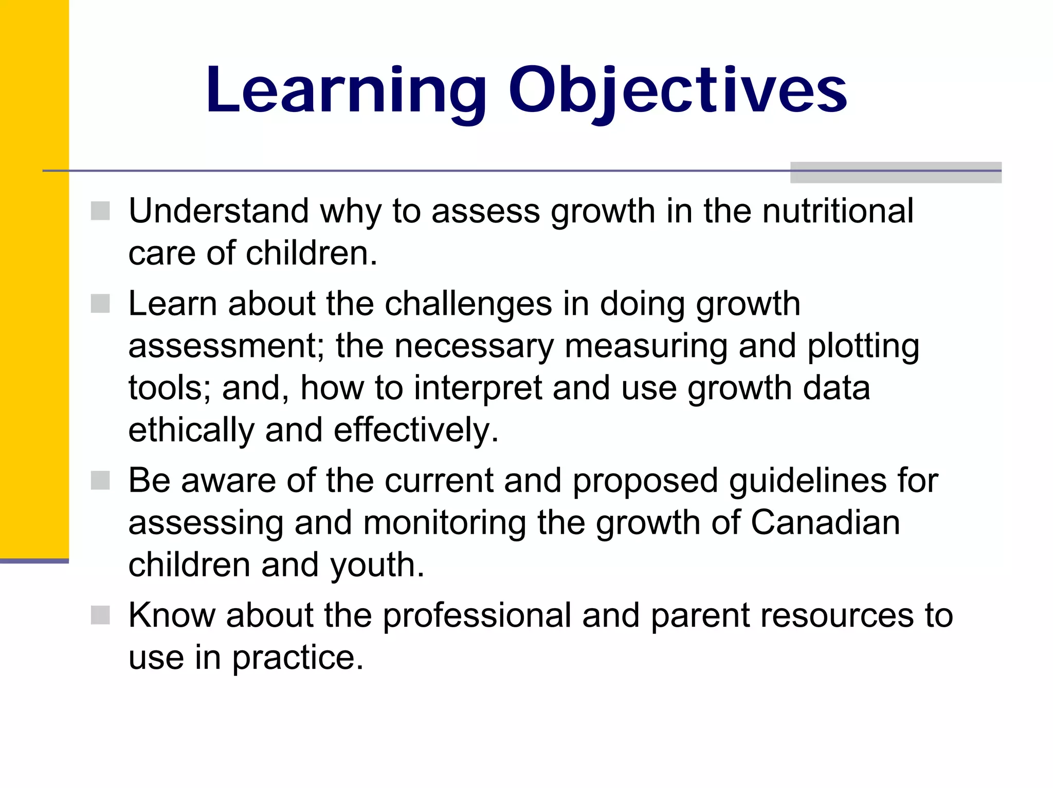 Module 1: Pediatric Growth Assessment Part 1: The Principles | PDF