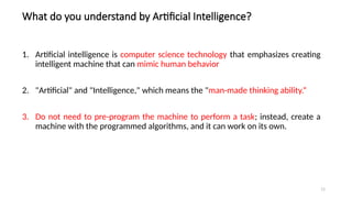 Artificial Intelligence Lab programs 1. Write a Program to Implement | PPT