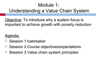 USAID Module 1: Understanding Value Chains Presentation | PPT