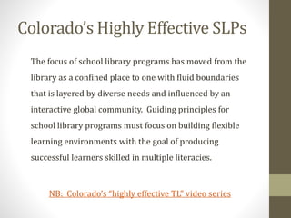 Mod 1 the role of the teacher librarian and the school | PPTX