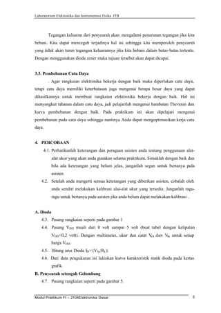 Catu Daya dan Rangkaian Penyearah Gelombang | PDF