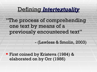 Intertextuality | PPT