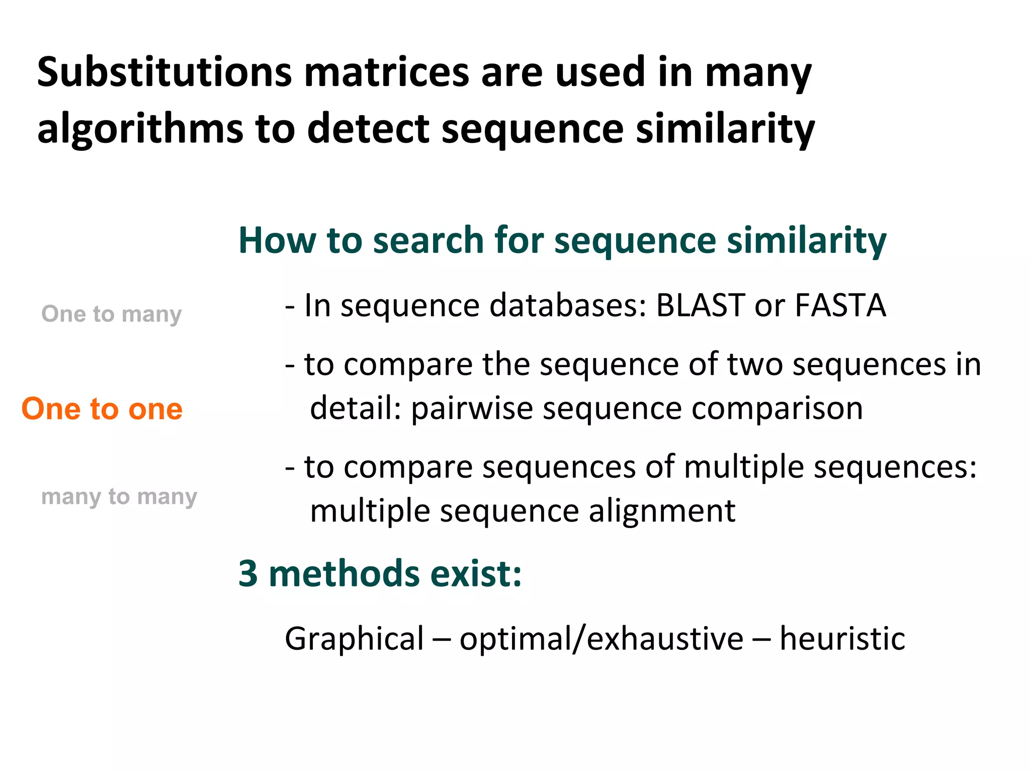 BITS: Basics of Sequence similarity | PDF