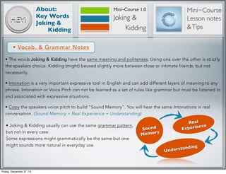 Module-2 Joking & kidding Lesson Text | PPT