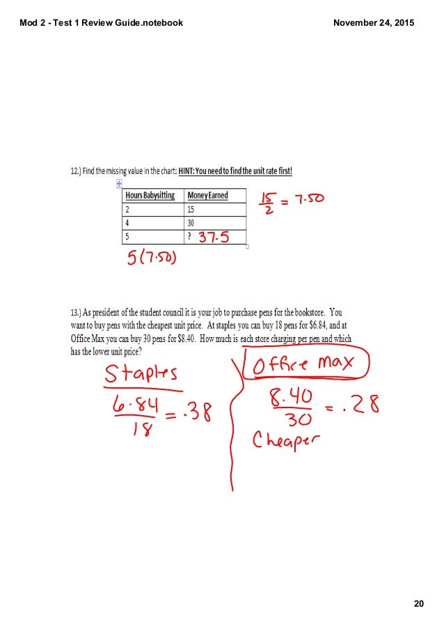 Mod 2 test 1 review guide