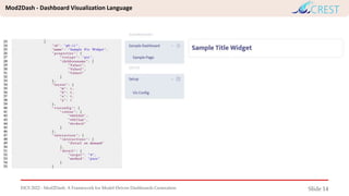 EICS 2022 - Mod2Dash: A Framework for Model-Driven Dashboards ...