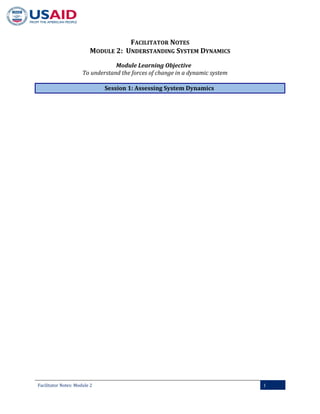 USAID Module 2: Understanding System Dynamics | DOC