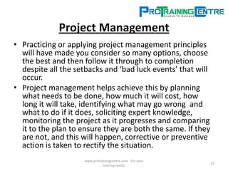 PMP Training: Introduction to Projects and Project Management | PPT