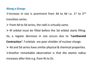 Mod 2 lec 5 spd atomic radii | PPSX