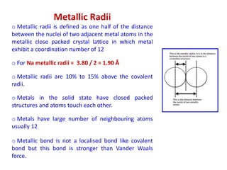 Mod 2 lec 5 spd atomic radii | PPSX