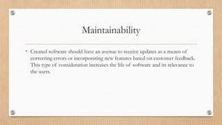 Attributes of 'well - engineered' software product | PPT