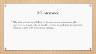 Software Process Model (System Development Life Cycle) | PPT