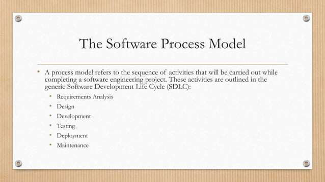 Software Process Model (System Development Life Cycle) | PPT
