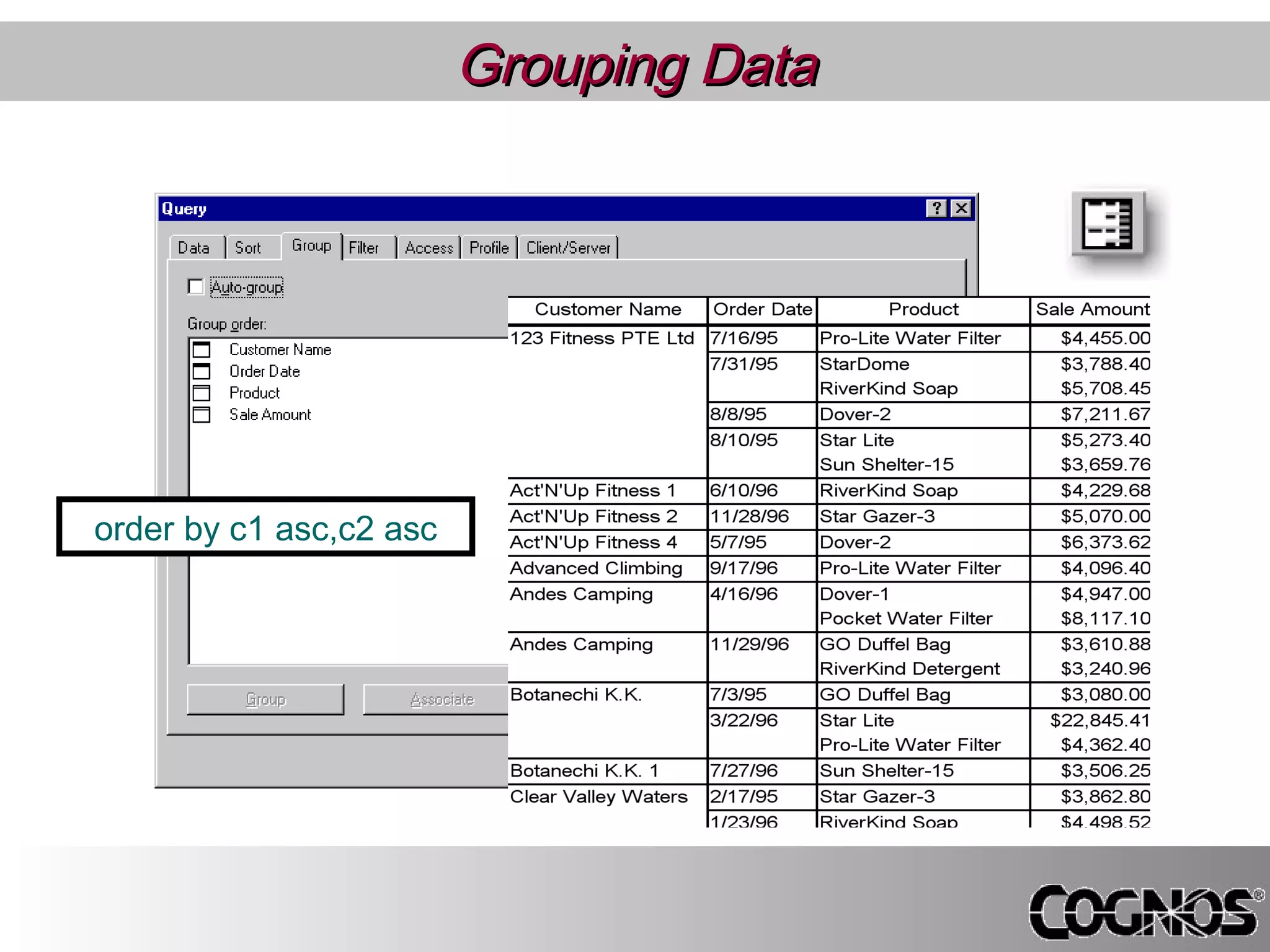 cognos module 2 organizing data | PPT | Technology & Computing