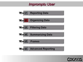 cognos module 2 organizing data | PPT