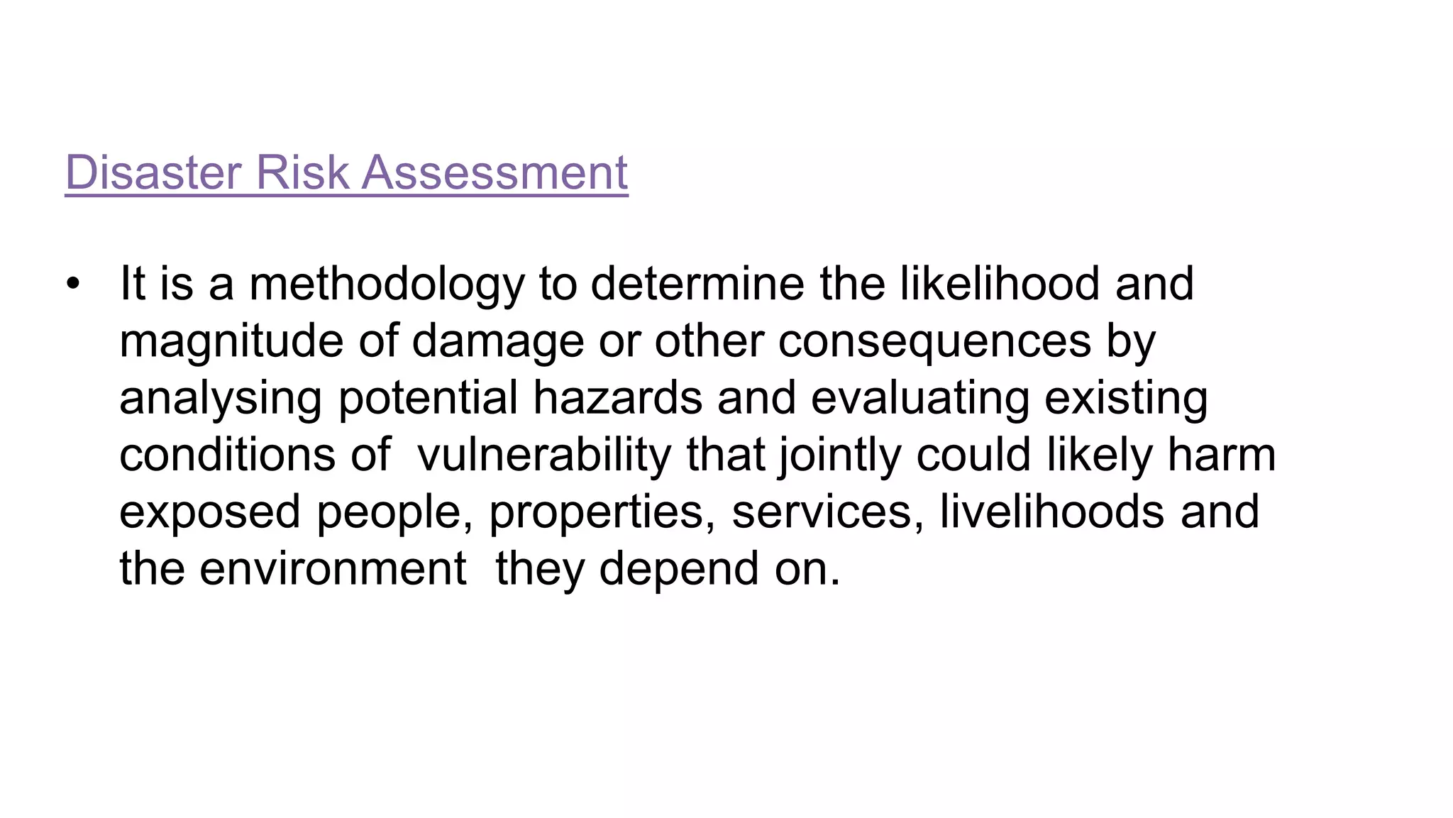 Disaster Risk Assessment | PPTX