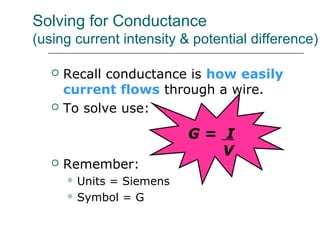 AST 406 Conductance & Resistance | PPT