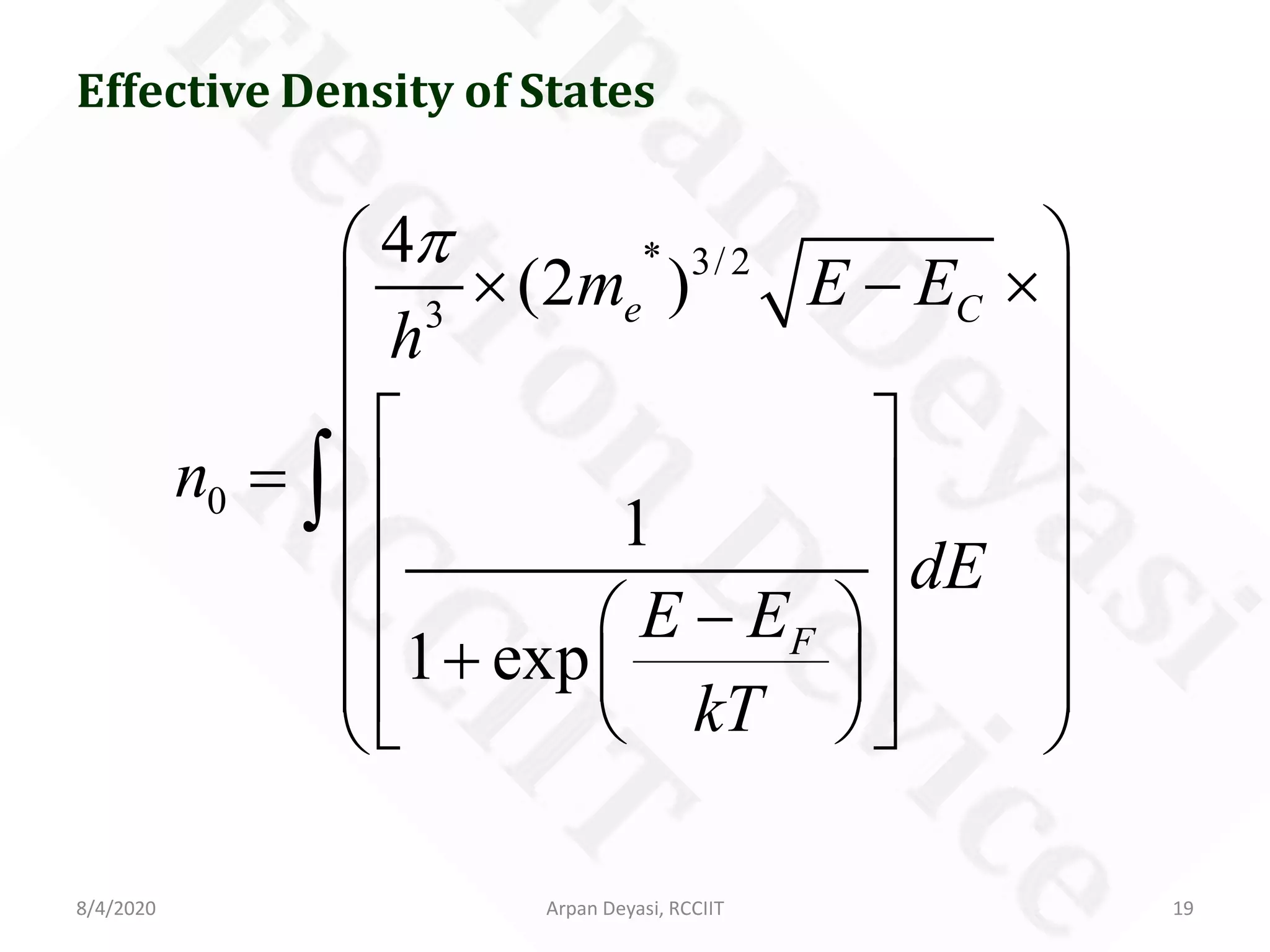 Density of states of bulk semiconductor | PDF