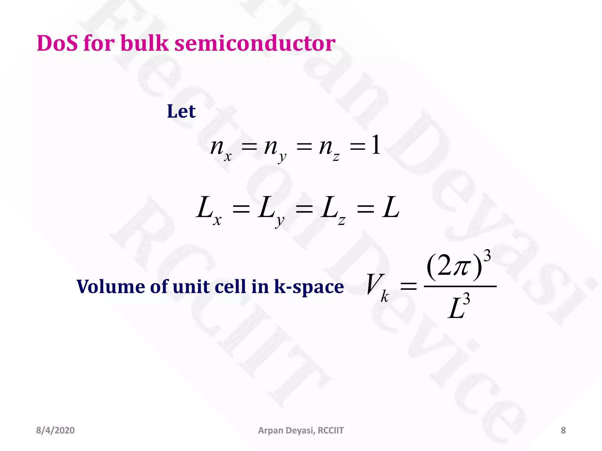 Density of states of bulk semiconductor | PDF