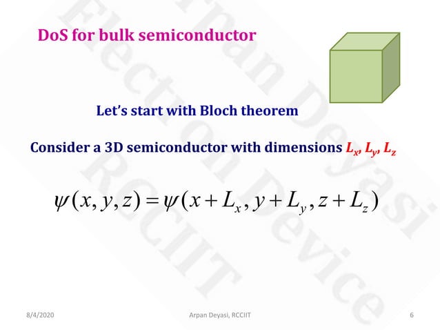 Density of states of bulk semiconductor | PDF | Physics | Science