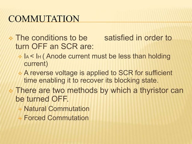 Mod 2 thyristors commutation techniques | PPT