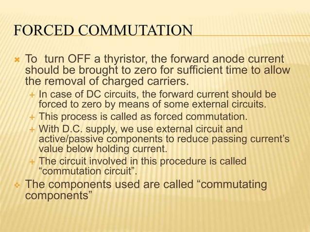 Mod 2 thyristors commutation techniques | PPT