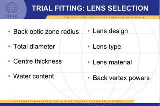 Introduction to Contact Lens Fitting_ Module 3.1 | PPTX