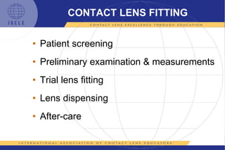 Introduction to Contact Lens Fitting_ Module 3.1 | PPTX