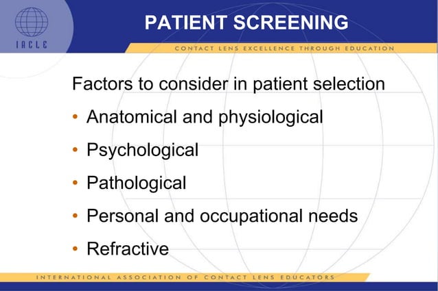 Introduction to Contact Lens Fitting_ Module 3.1 | PPTX