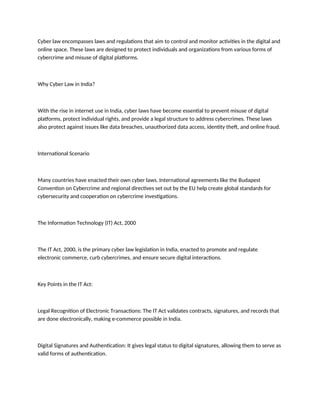 IT Laws and Practices Module 3 to Module 5 | DOCX