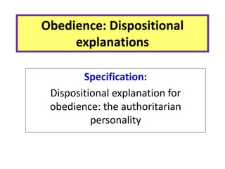 Mod 3 authoritarian personality | PPTX