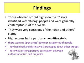 Mod 3 authoritarian personality | PPTX
