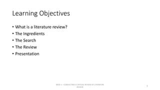 MOD 3 – CONDUCTING A CRITICAL REVIEW OF LITERATURE REVIEW.pptx