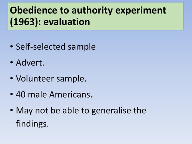 Mod 3 milgram evaluation variations explanations | PPT