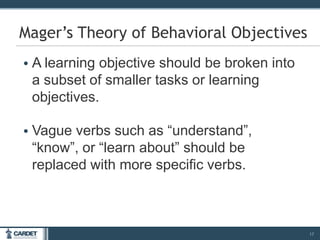 Writing Effective Learning Objectives | PPT