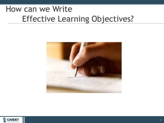Writing Effective Learning Objectives | PPT