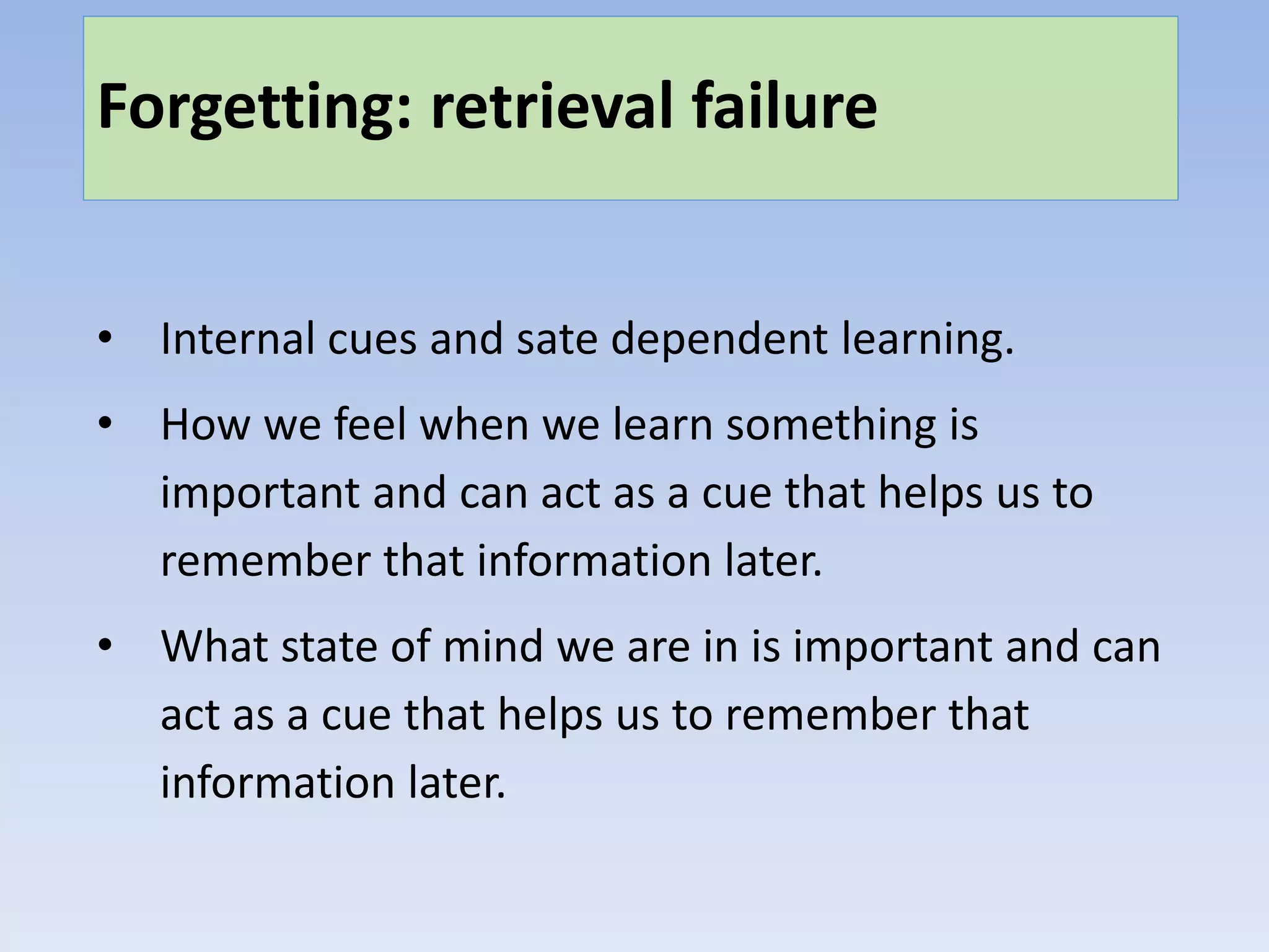 Mod 3 retrieval failure2 | PPT