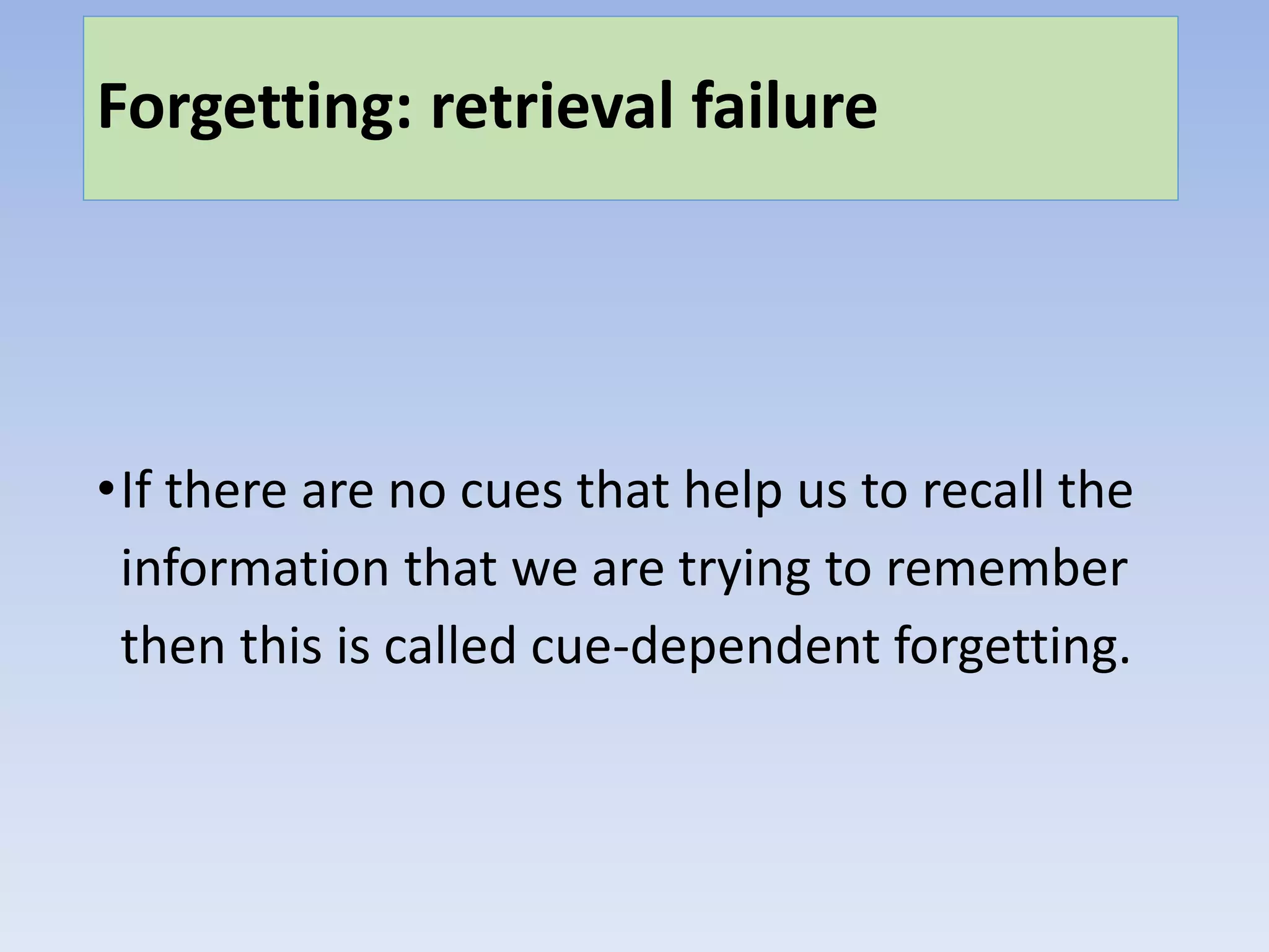 Mod 3 retrieval failure2 | PPT