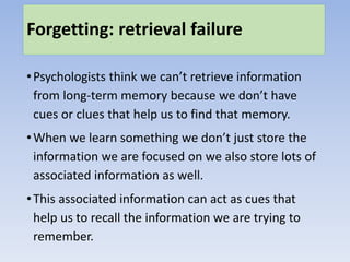 Mod 3 retrieval failure2 | PPT