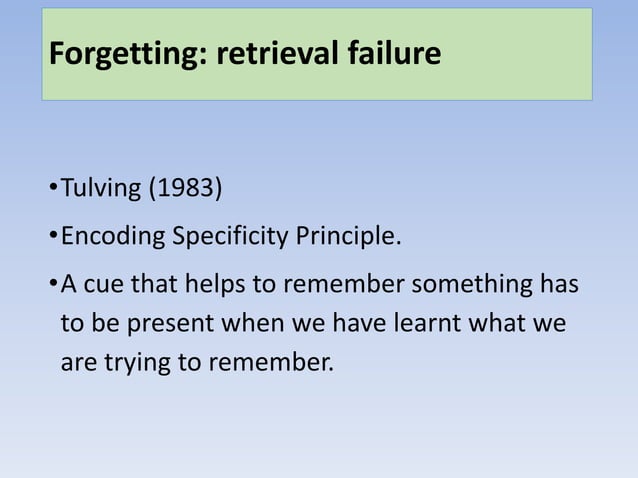 Mod 3 retrieval failure2 | PPT