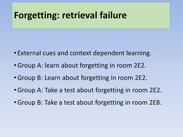 Mod 3 retrieval failure2 | PPT