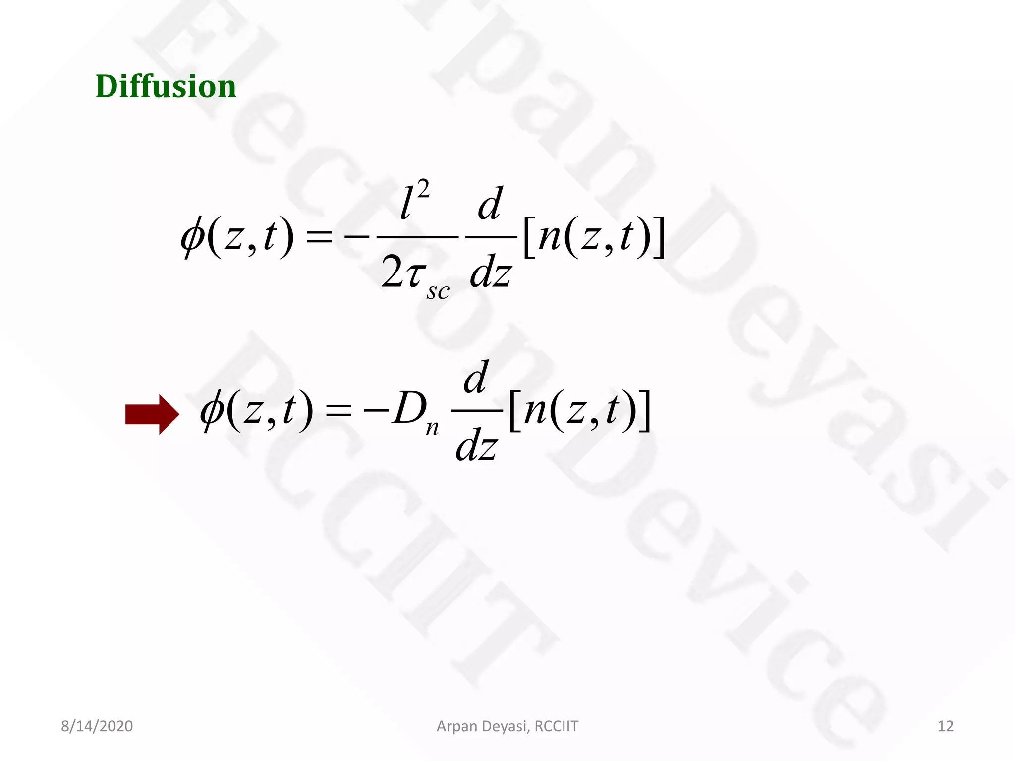 Carrier transport processes | PDF