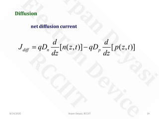 Carrier transport processes | PDF | Physics | Science