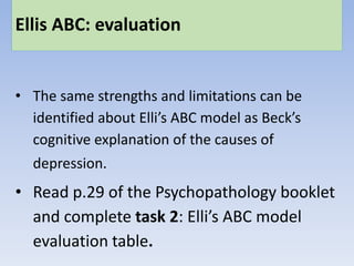 Mod 4 ellis and cbt | PPTX | Mental Health | Diseases and Conditions