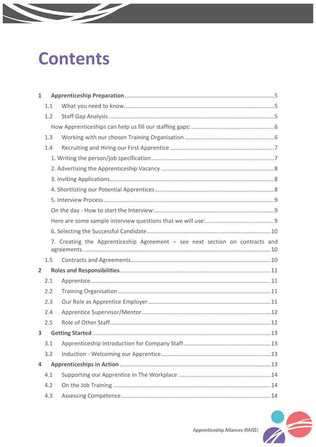 Mod 4 Employ Our First Apprentice | PDF