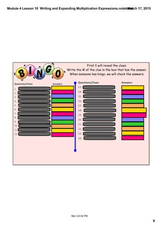 Mod 4 lesson 10 | PDF