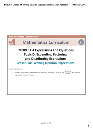 Mod 4 lesson 14 | PDF